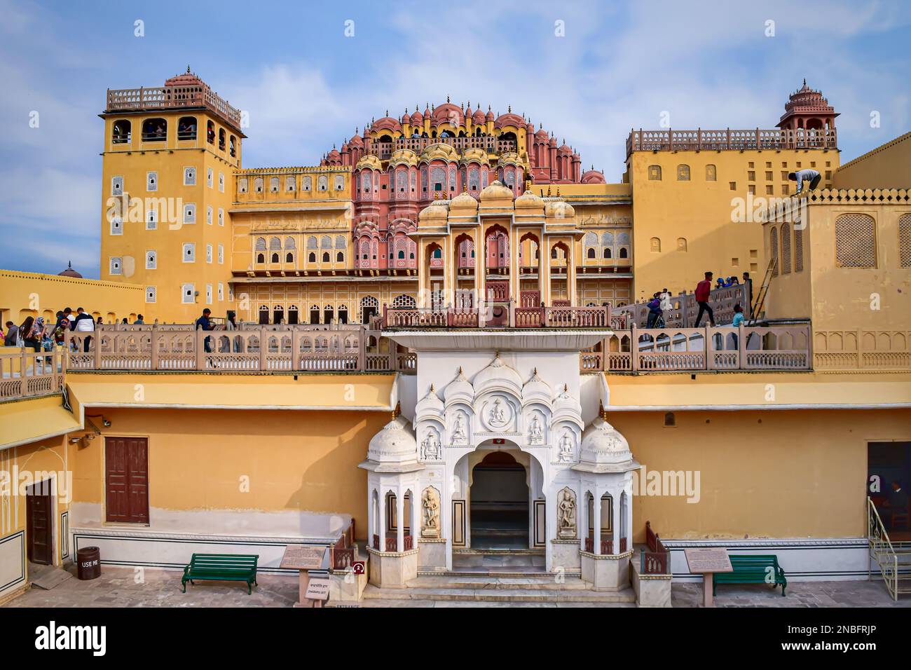 The Hawa Mahal of Jaipur. This palace is known as the Palace of winds ...