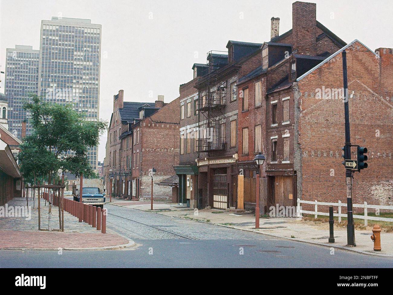 View of the southside of 400 block Locust Street in Philadelphia in ...
