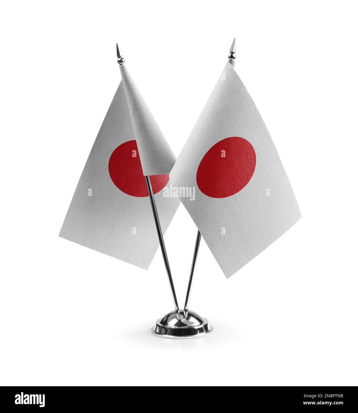 Small national flags of the Japan on a white background Stock Photo - Alamy