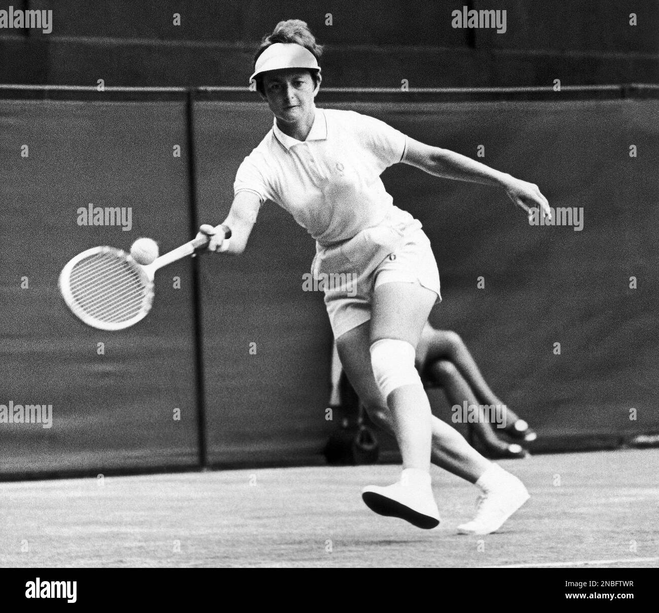 America’s Nancy Richey of Dallas, Texas, competes in the Wightman Cup ...