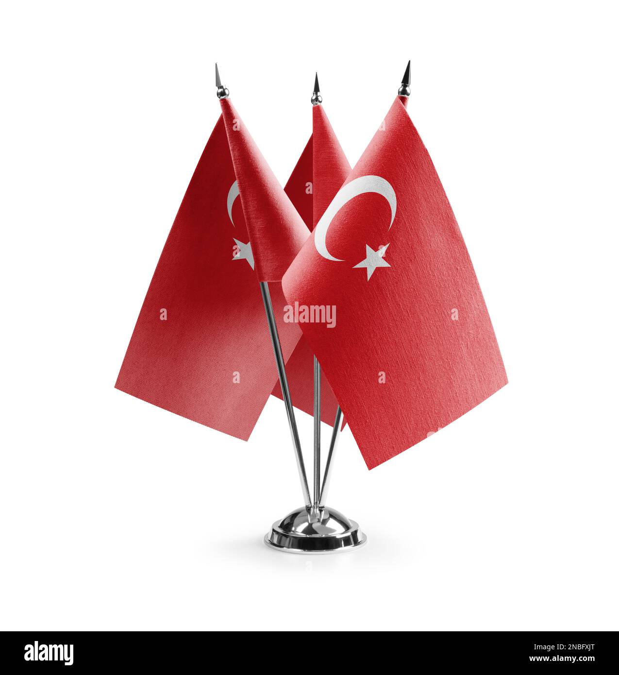 Small national flags of the Turkey on a white background Stock Photo ...