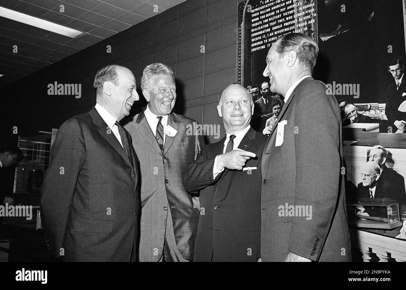 Four cabinet members during the Eisenhower administration get together ...