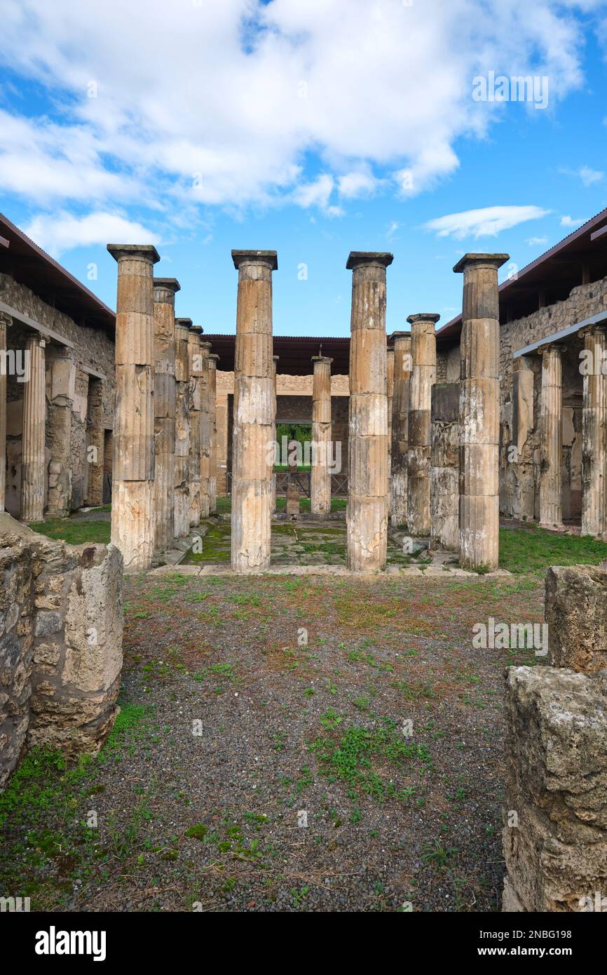 A nicely proportioned, square set of columns in the courtyard garden of ...