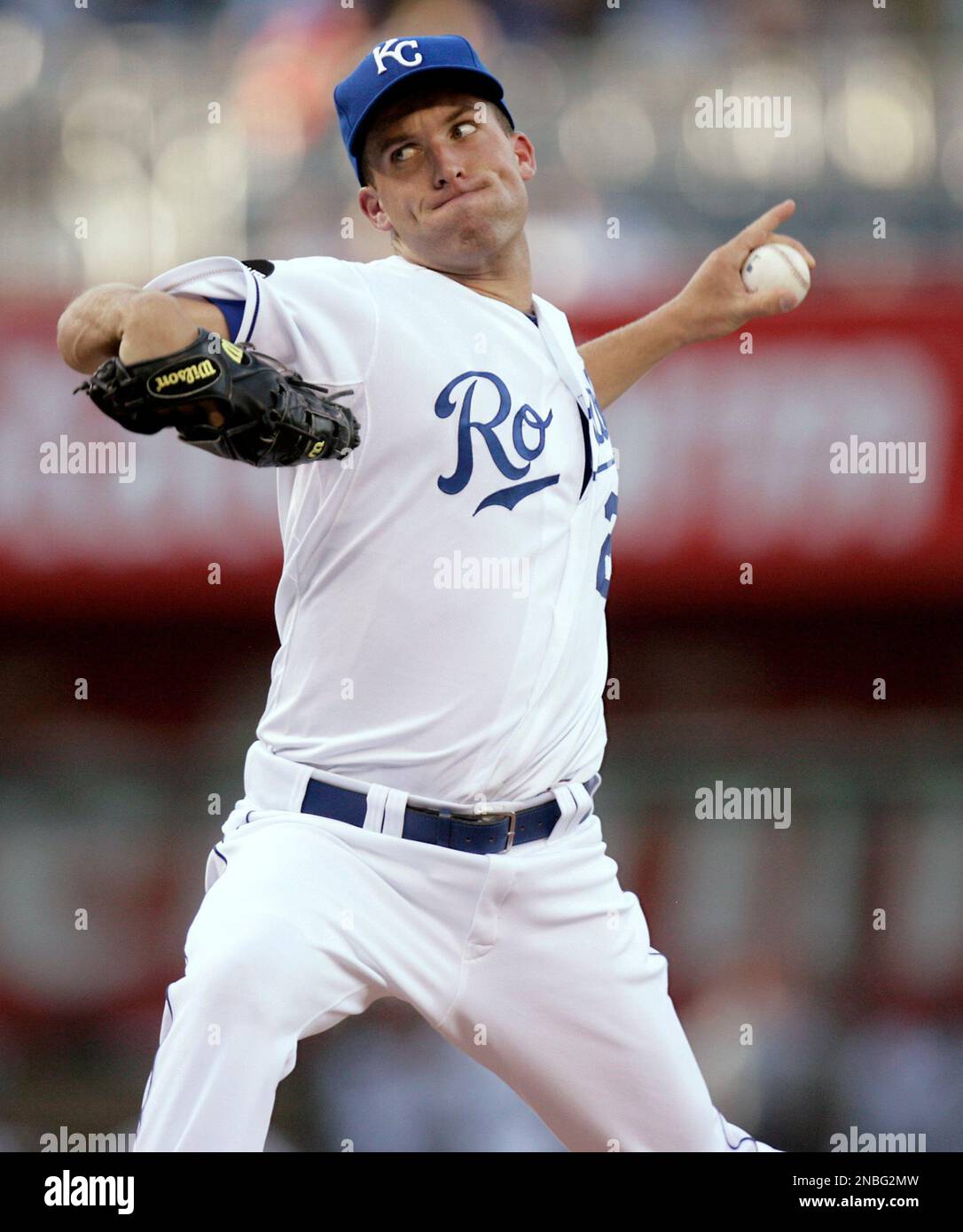 Kansas City Royals starting pitcher Danny Duffy throws in the first ...