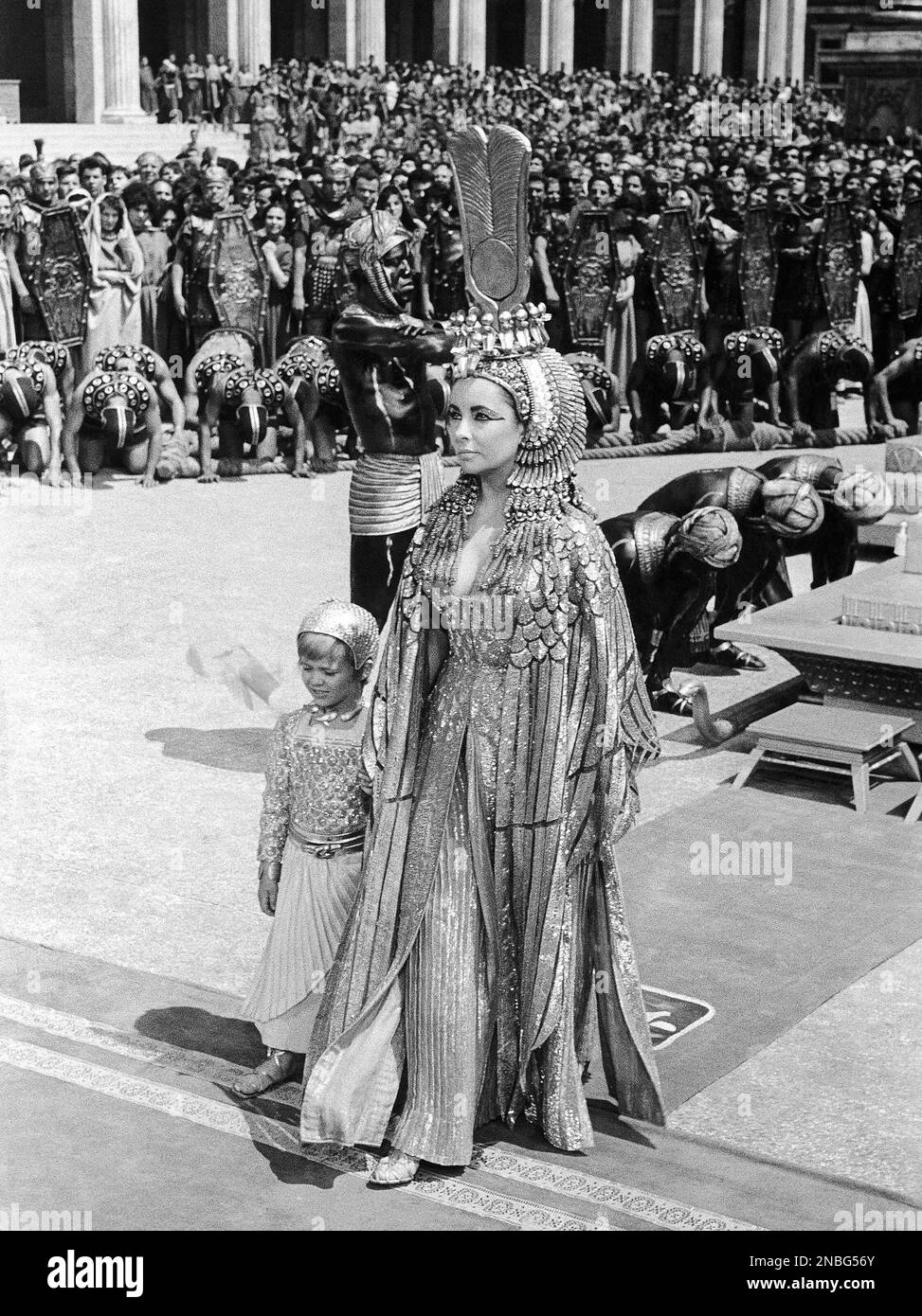 British actress Elizabeth Taylor in one of her most arduous and ...