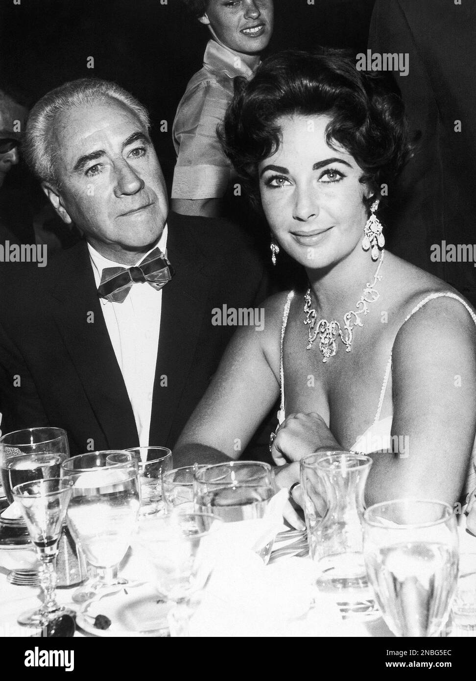 British actress Elizabeth Taylor, shown with her father, Howard Taylor ...