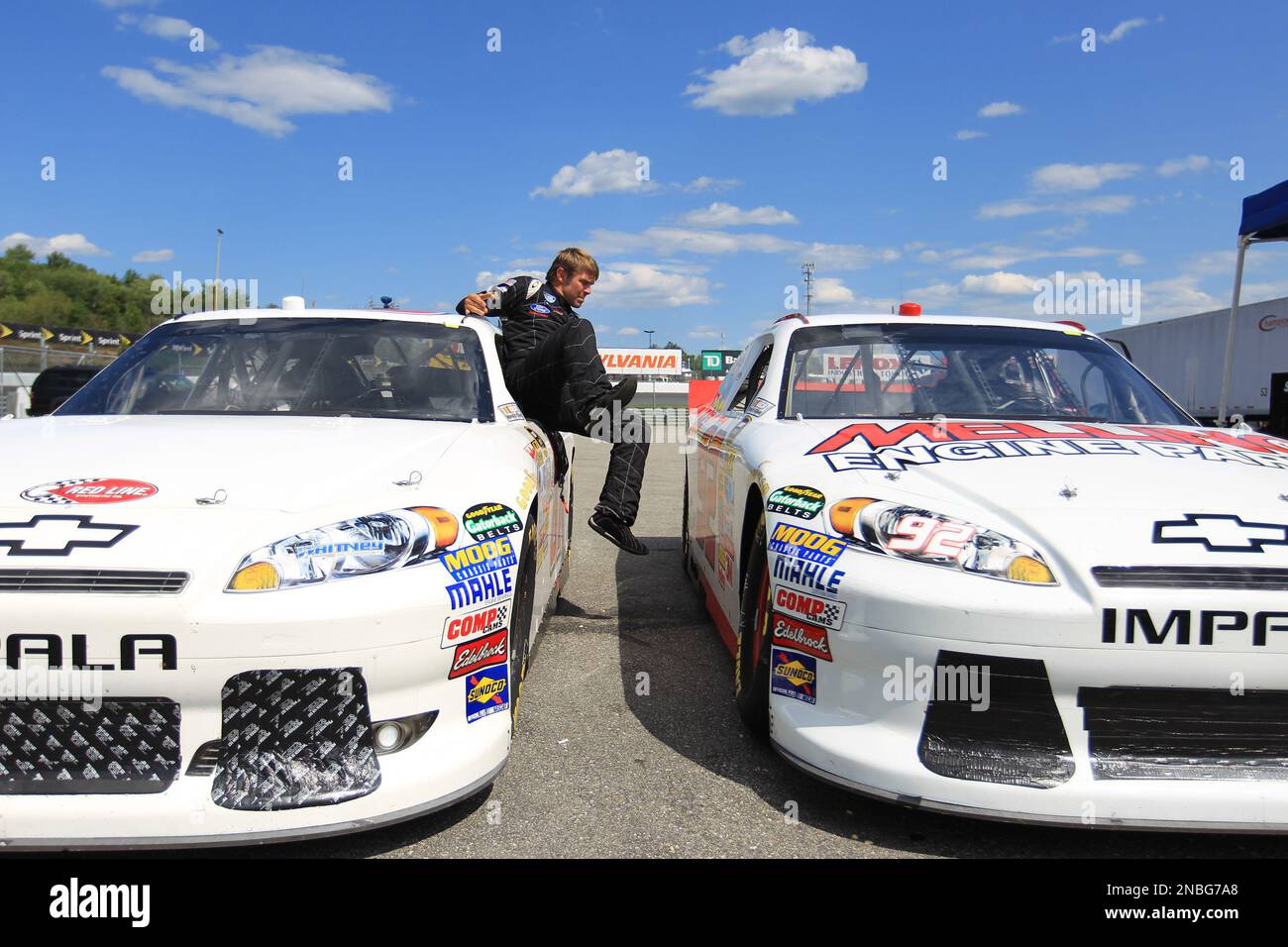 NASCAR driver Scott Riggs during a qualifier for Sunday's NASCAR Lenox ...