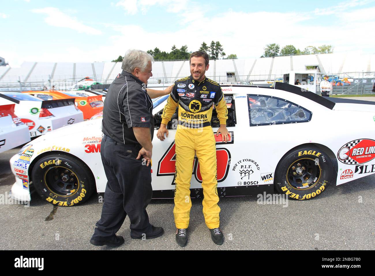 NASCAR driver Erik Darnell during a qualifier for Sunday's NASCAR Lenox ...
