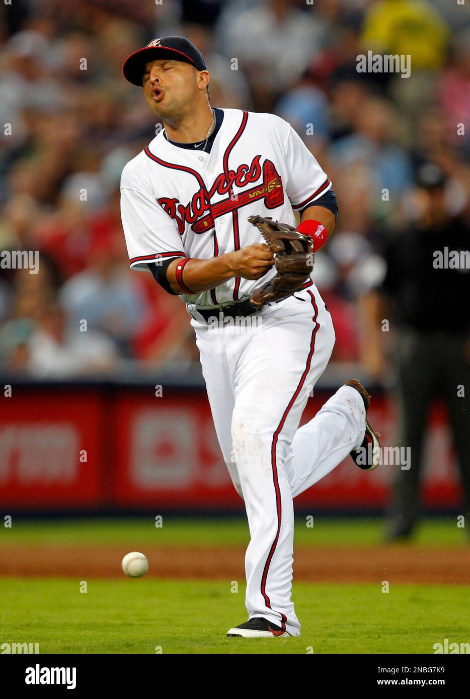 Atlanta Braves left fielder Martin Prado (14) is shown during a ...