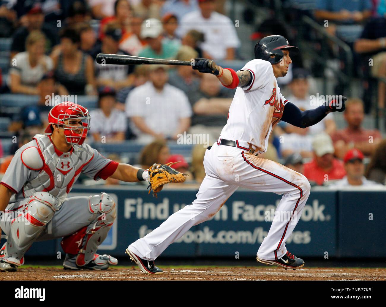 Atlanta Braves center fielder Jordan Schafer (1) is shown during a ...