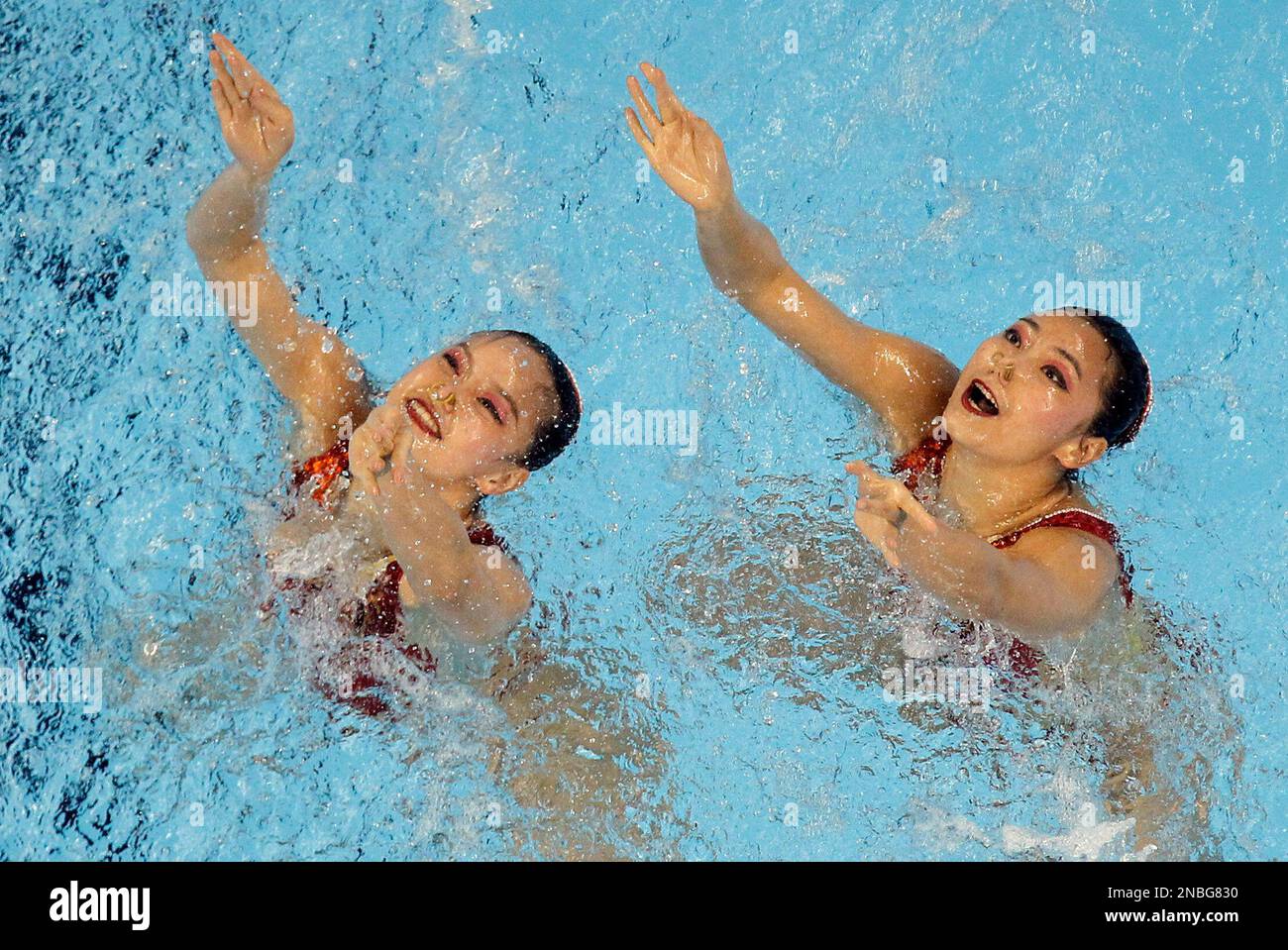 China's Huang Xuechen and Liu Ou perform their routine in the ...
