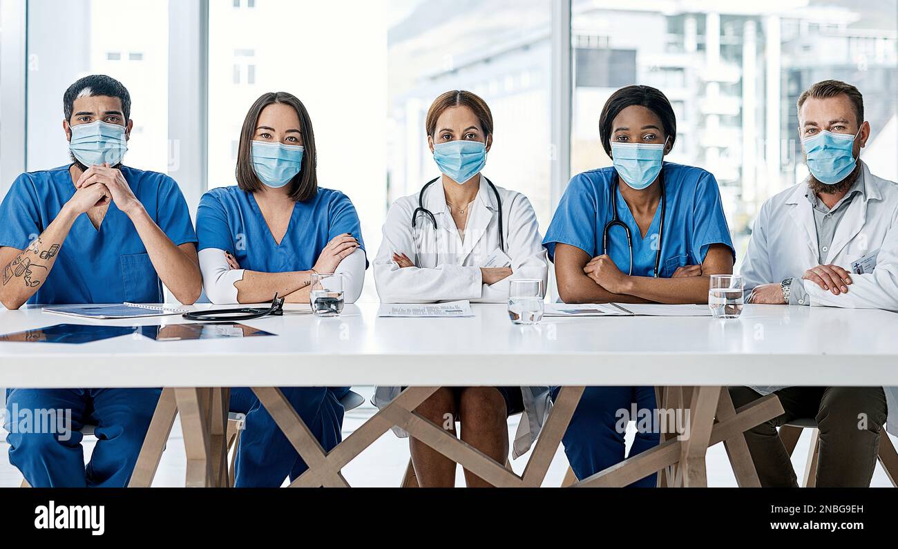 Improving their clinical performance as a dedicated team. Portrait of a ...