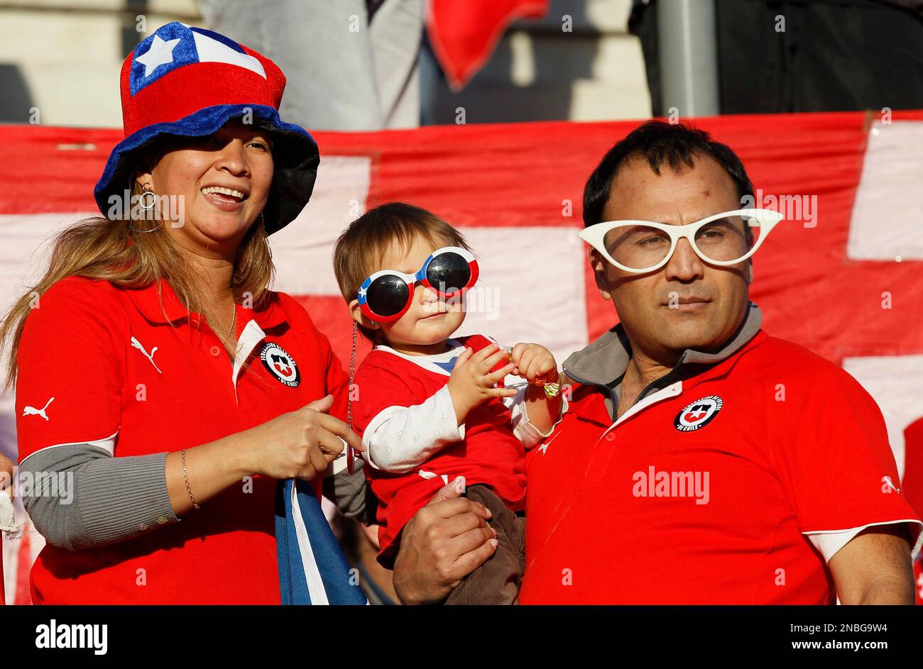 Chile's fans cheer their team prior to a quarterfinal Copa America ...