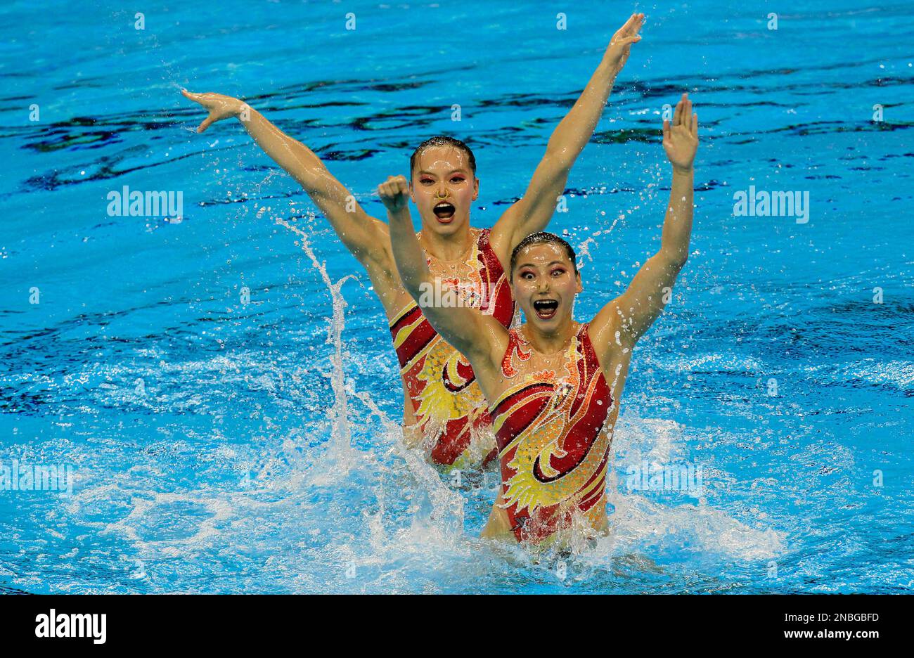China's Huang Xuechen and Liu Ou perform their routine in the Technical ...