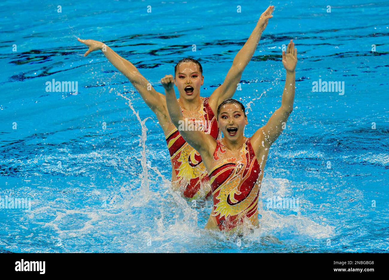 China's Huang Xuechen and Liu Ou perform their routine in the Technical ...