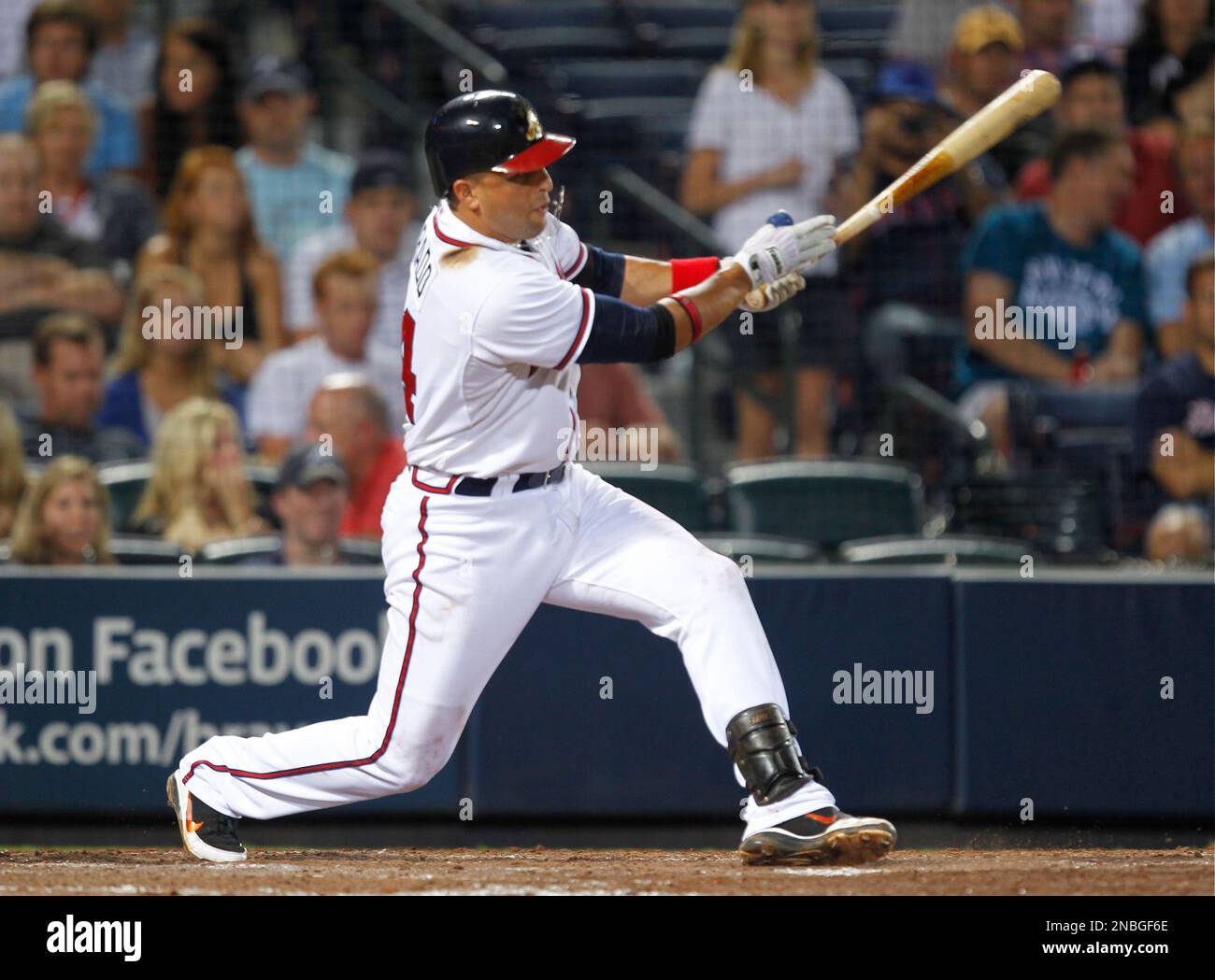 Atlanta Braves left fielder Martin Prado (14) is shown during a ...
