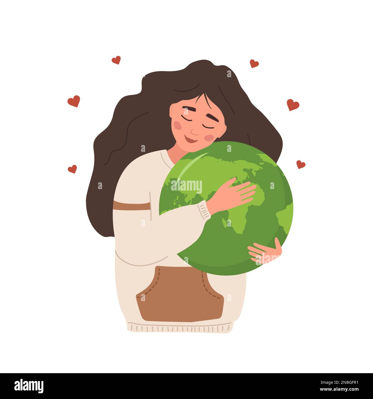 Hugging Earth Mother Nature