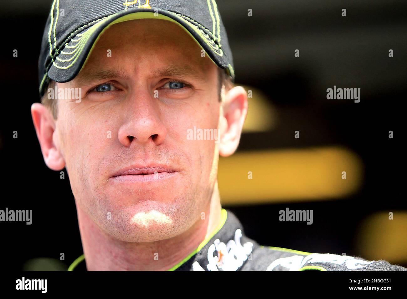 NASCAR driver Carl Edwards appears during the first practice session ...