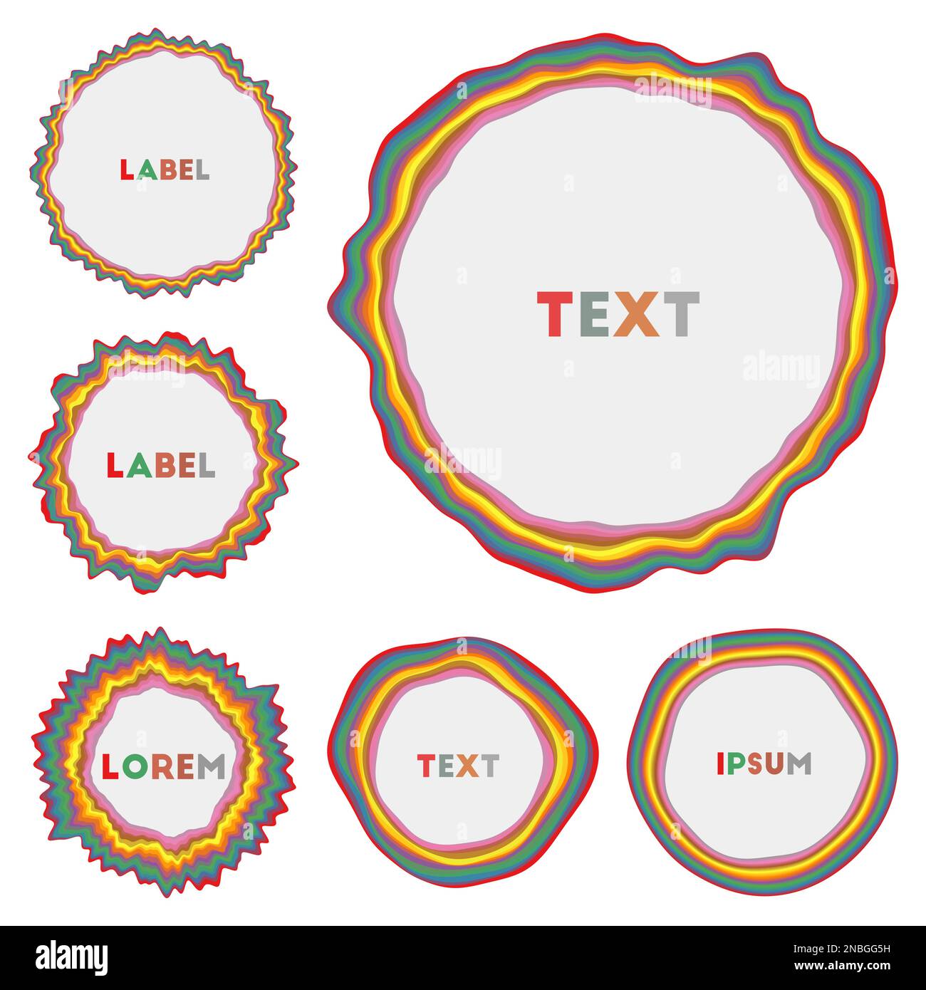 Round banners collection. Artistic circular backgrounds. Superb vector ...