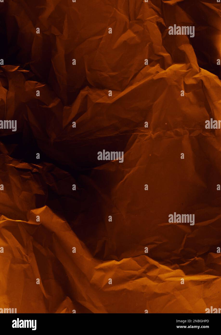 crumpled paper worn texture uneven overlay orange Stock Photo - Alamy