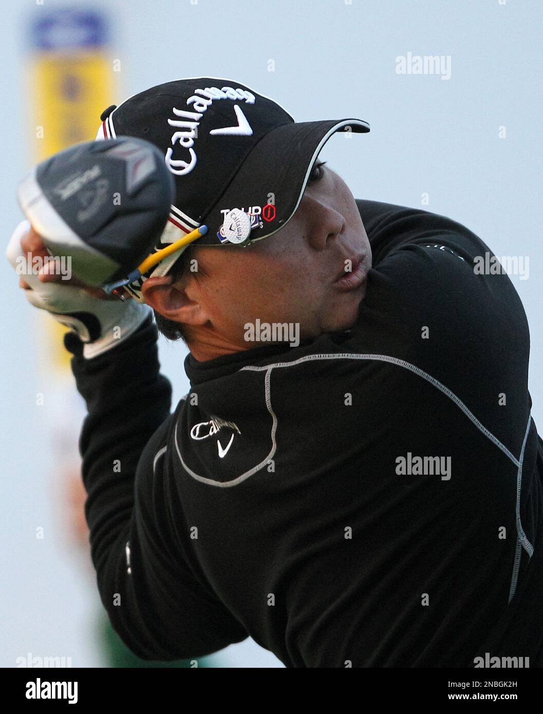 Chih-Bing Lam of Singapore hits a shot off the 17th tee during the ...