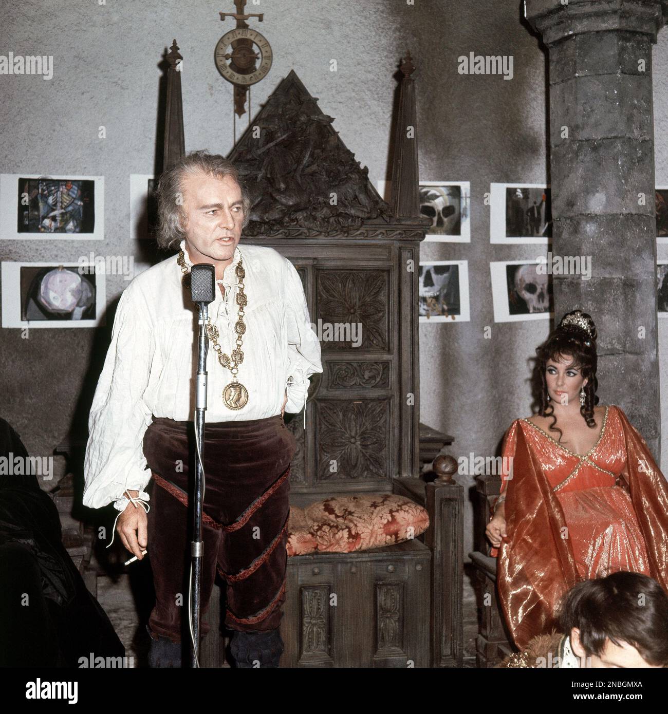 Welsh actor Richard Burton and his wife, British actress Elizabeth ...