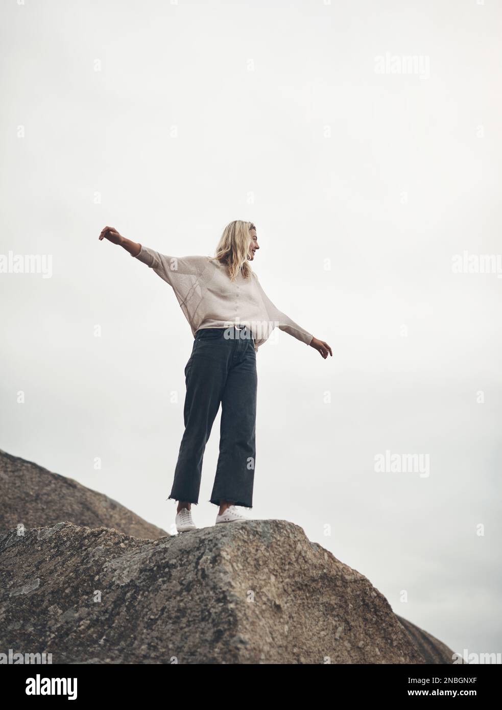 Living for simple adventures. a beautiful young woman spending the day ...