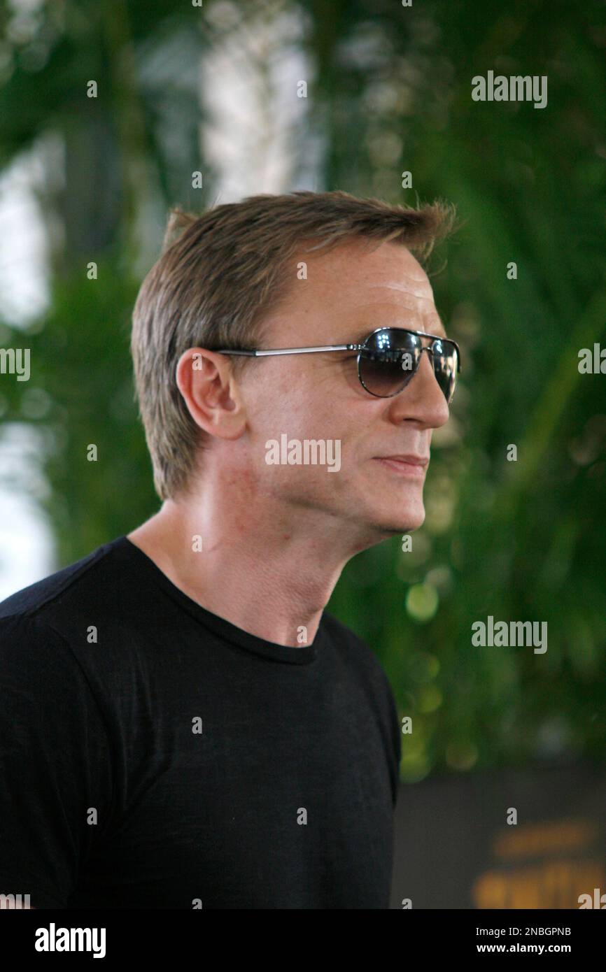 English actor Daniel Craig poses for photographers during a media event ...