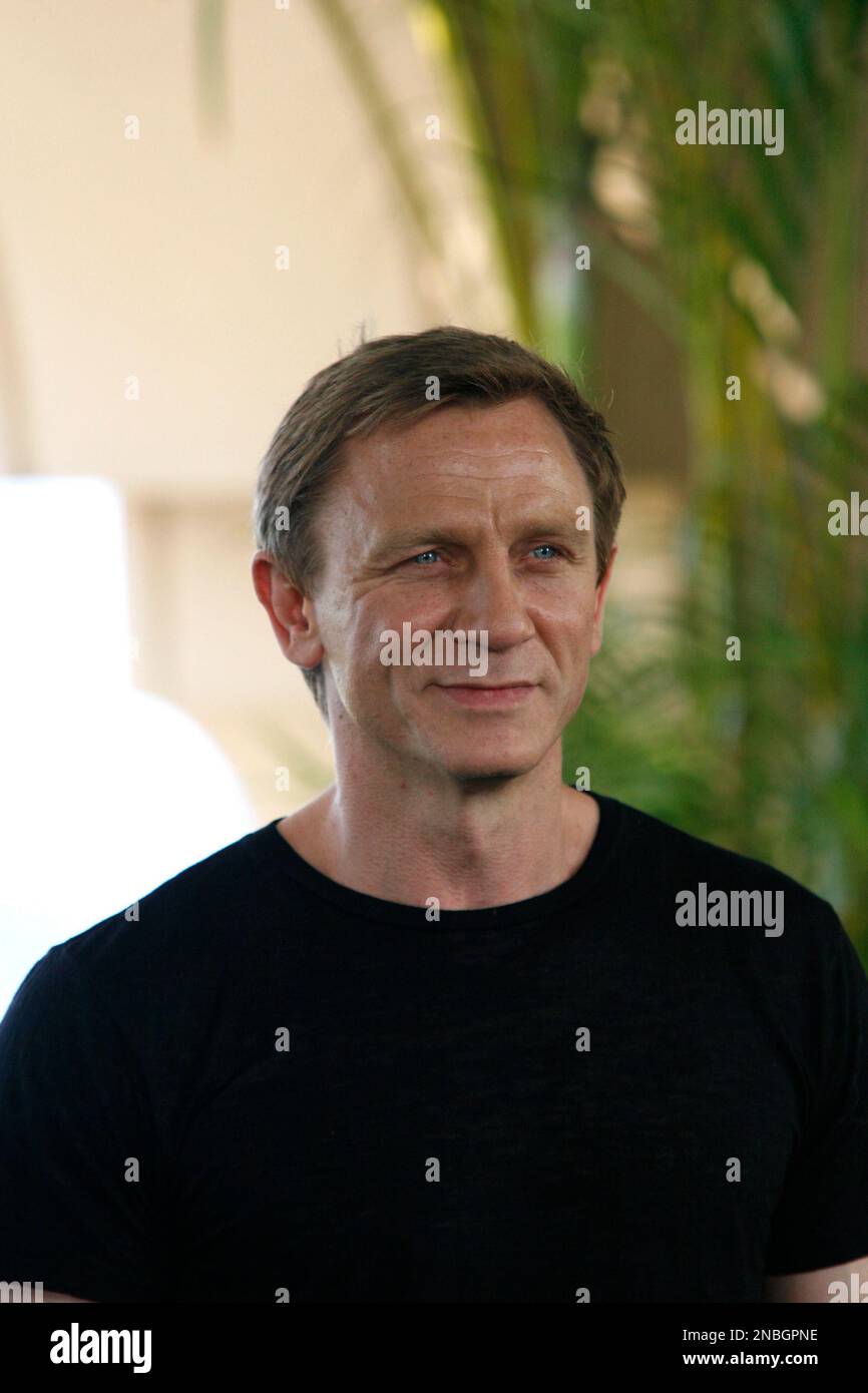 English actor Daniel Craig poses for photographers during a media event ...