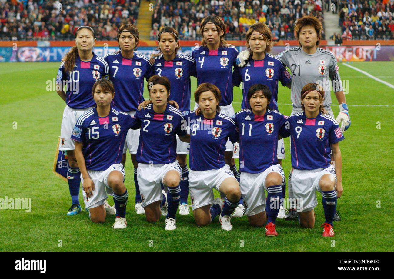 Japan's Homare Sawa, Kozue Ando, Azusa Iwashimizu, Saki Kumagai, Mizuho ...