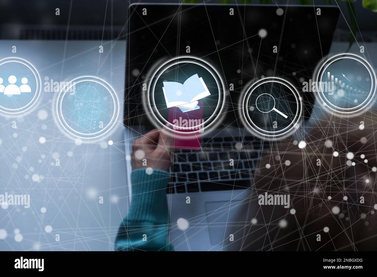 Internet of Things IoT, digital marketing, online shopping concept ...