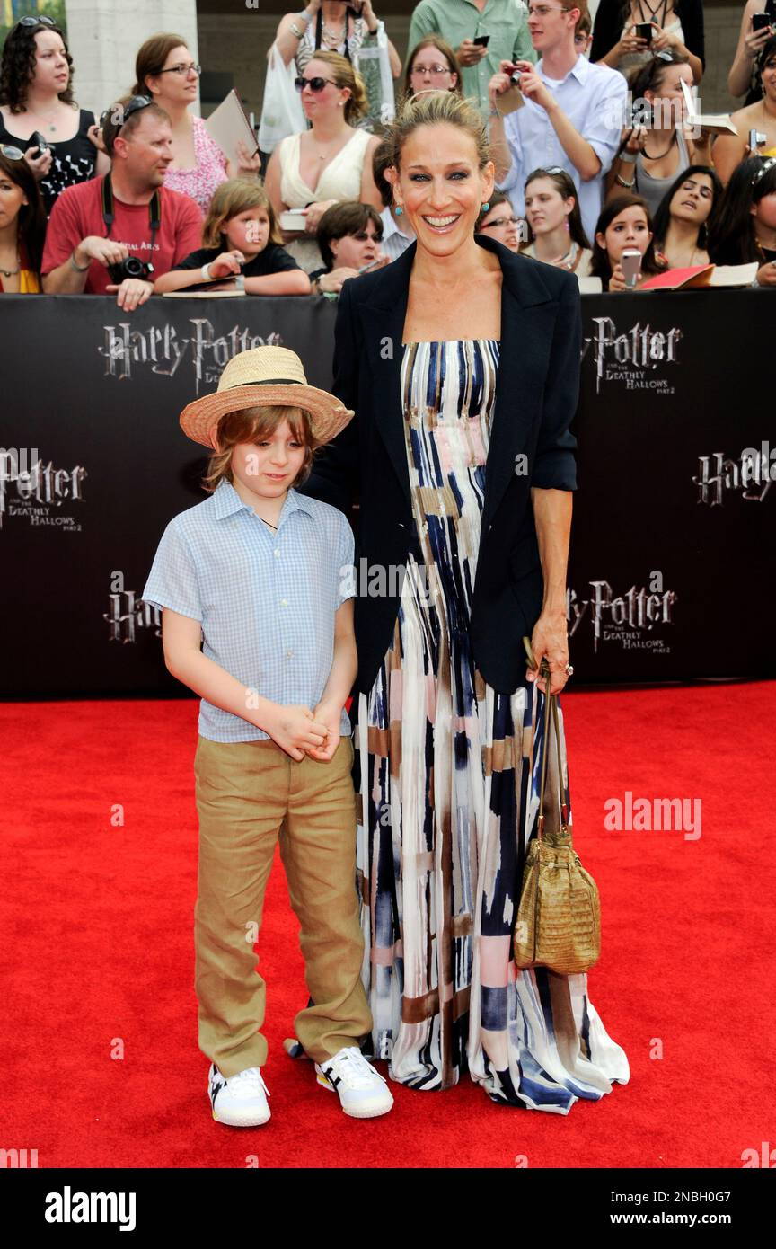 Actress Sarah Jessica Parker and son James Wilke attend the premiere of ...