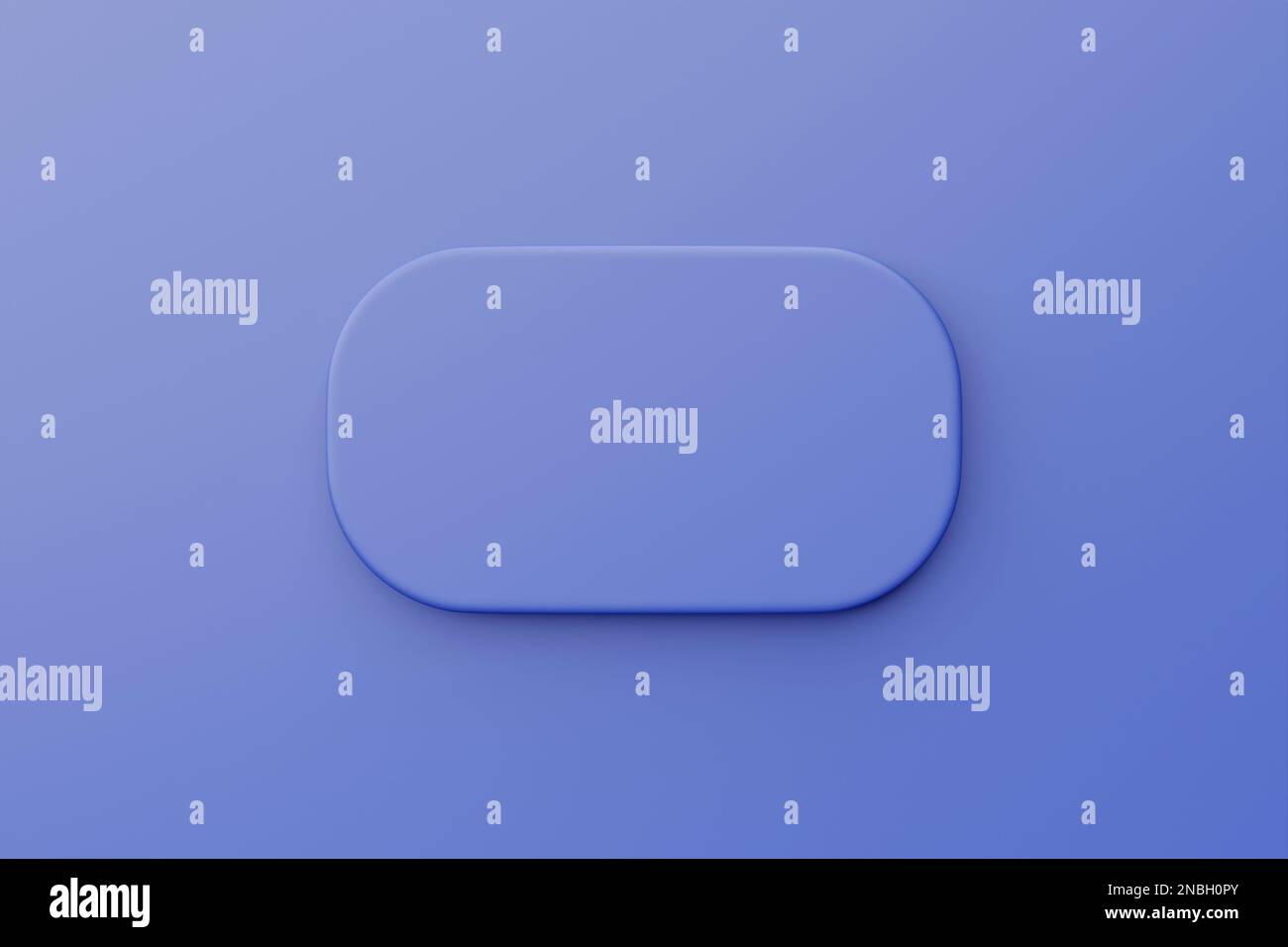 3D illustration of bright blue light frame on a blue isolated ...