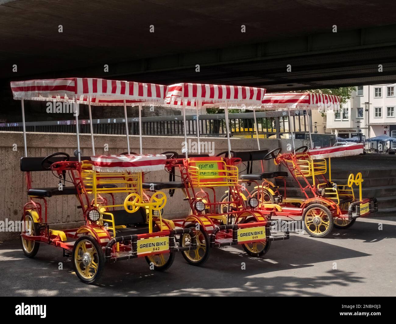 COLOGNE, GERMANY - JULY 05, 2019: Quadracycle, four-wheeled human ...