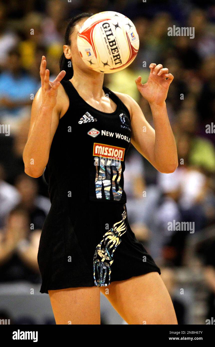 New Zealand's Maria Tutaia, is about to catch the ball at the World ...