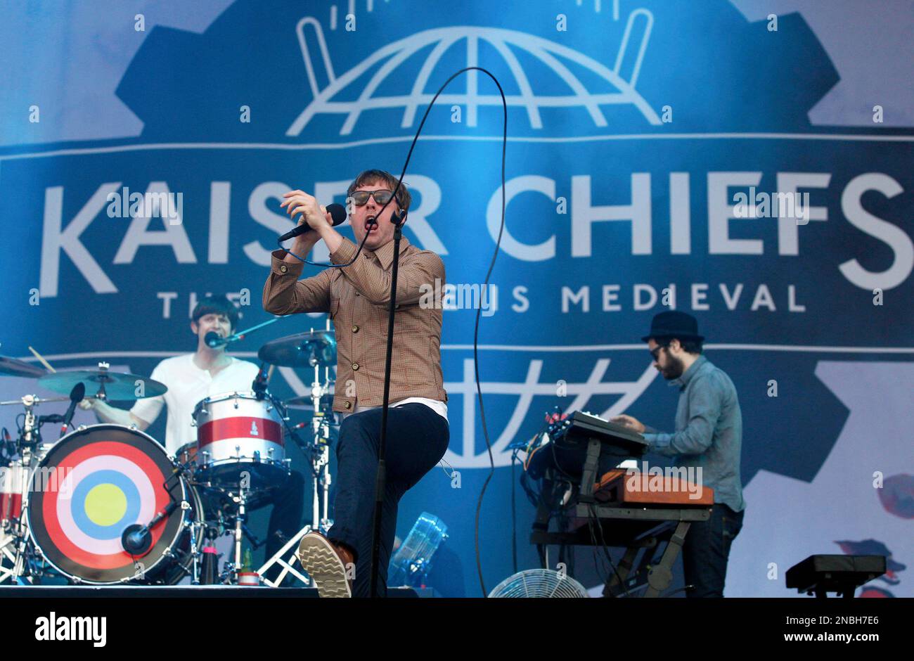 Ricky Wilson, lead vocalist of English rock band Kaiser Chiefs ...