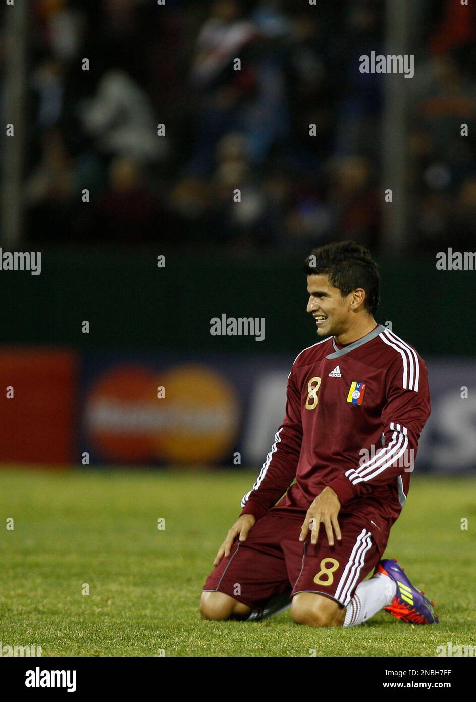 Venezuela's Tomas Rincon celebrates at the end of a group B Copa ...