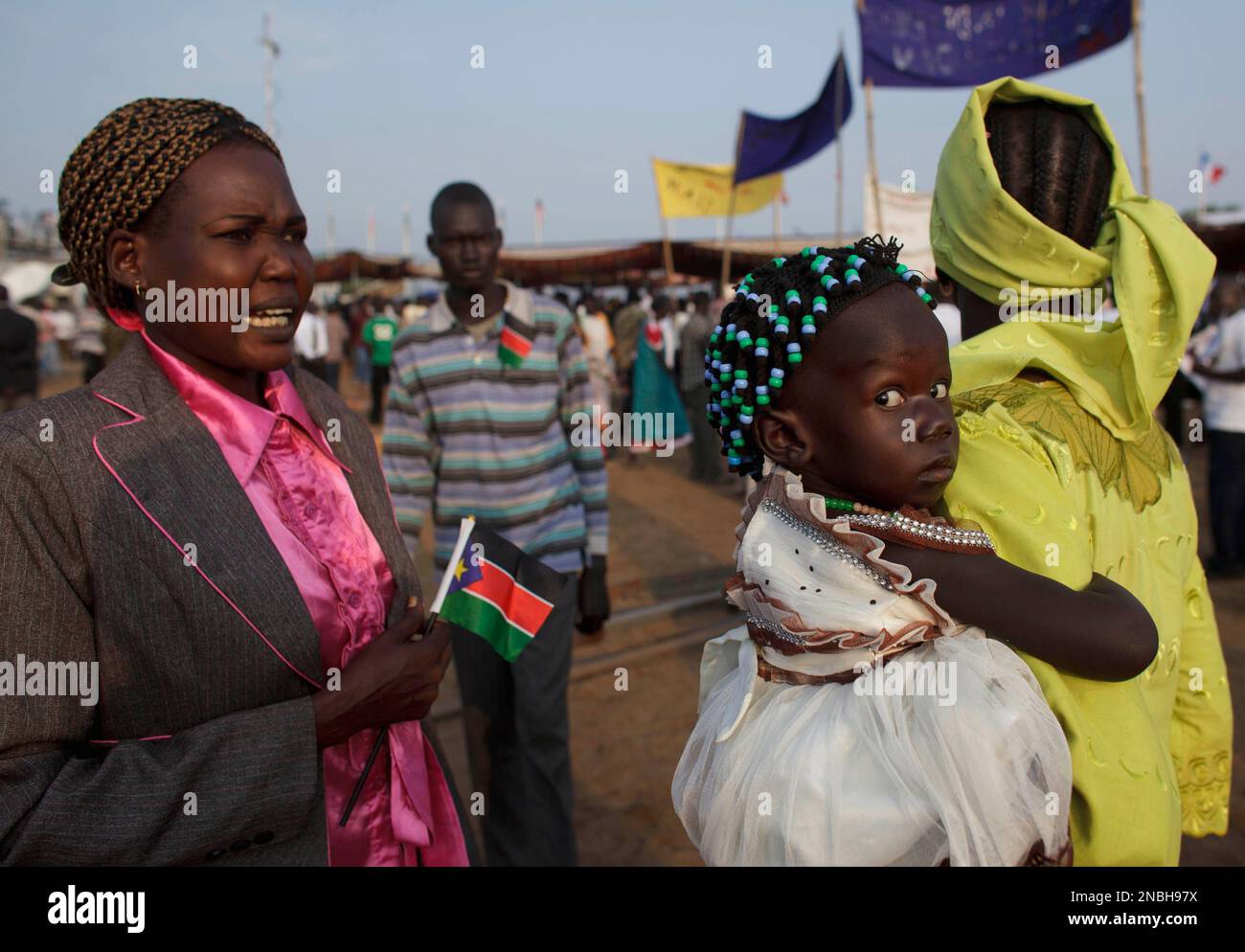People attend independence celebrations in Juba, South Sudan, Saturday ...