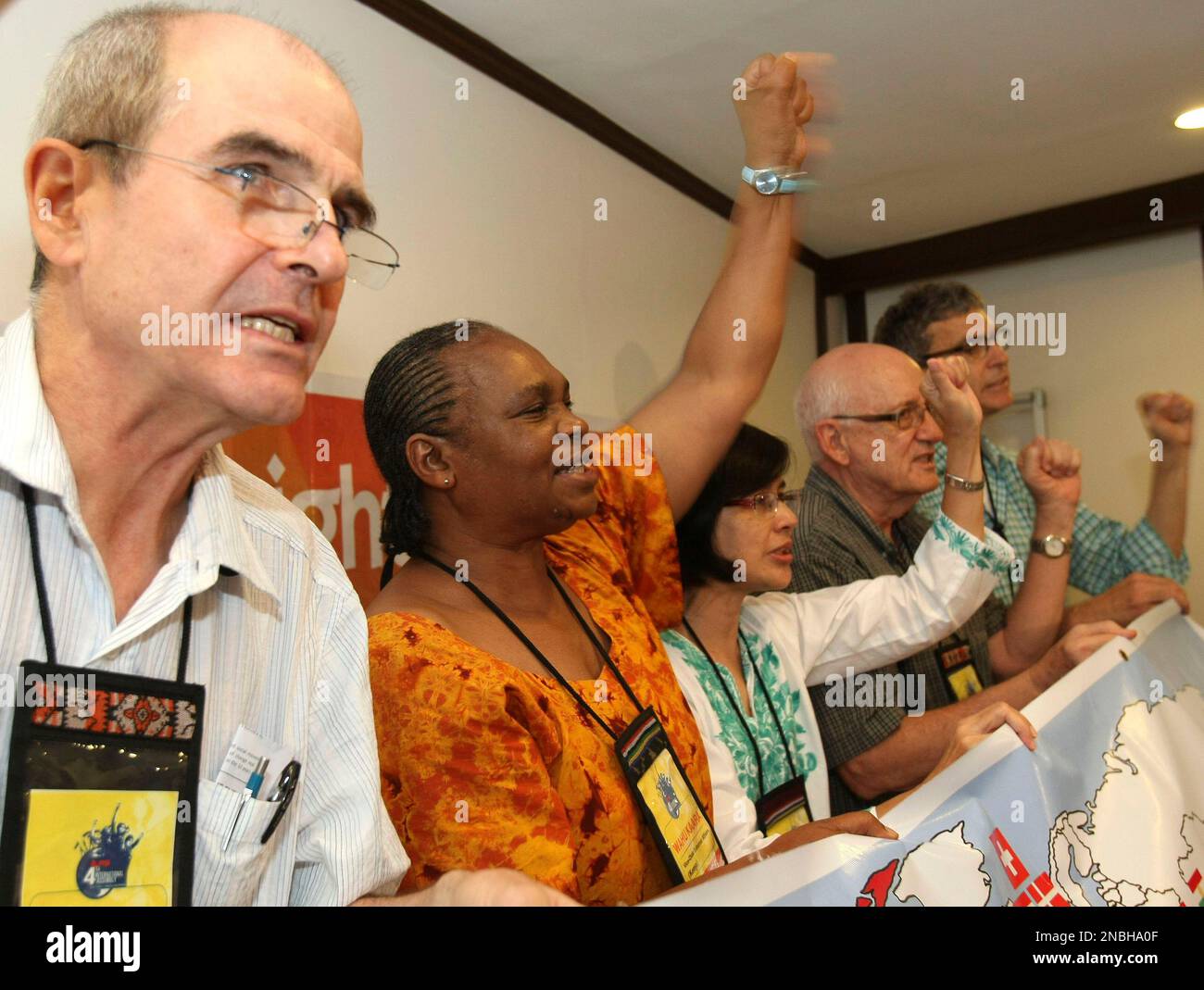 Foreign delegates of the 4th International League of Peoples' Struggles ...