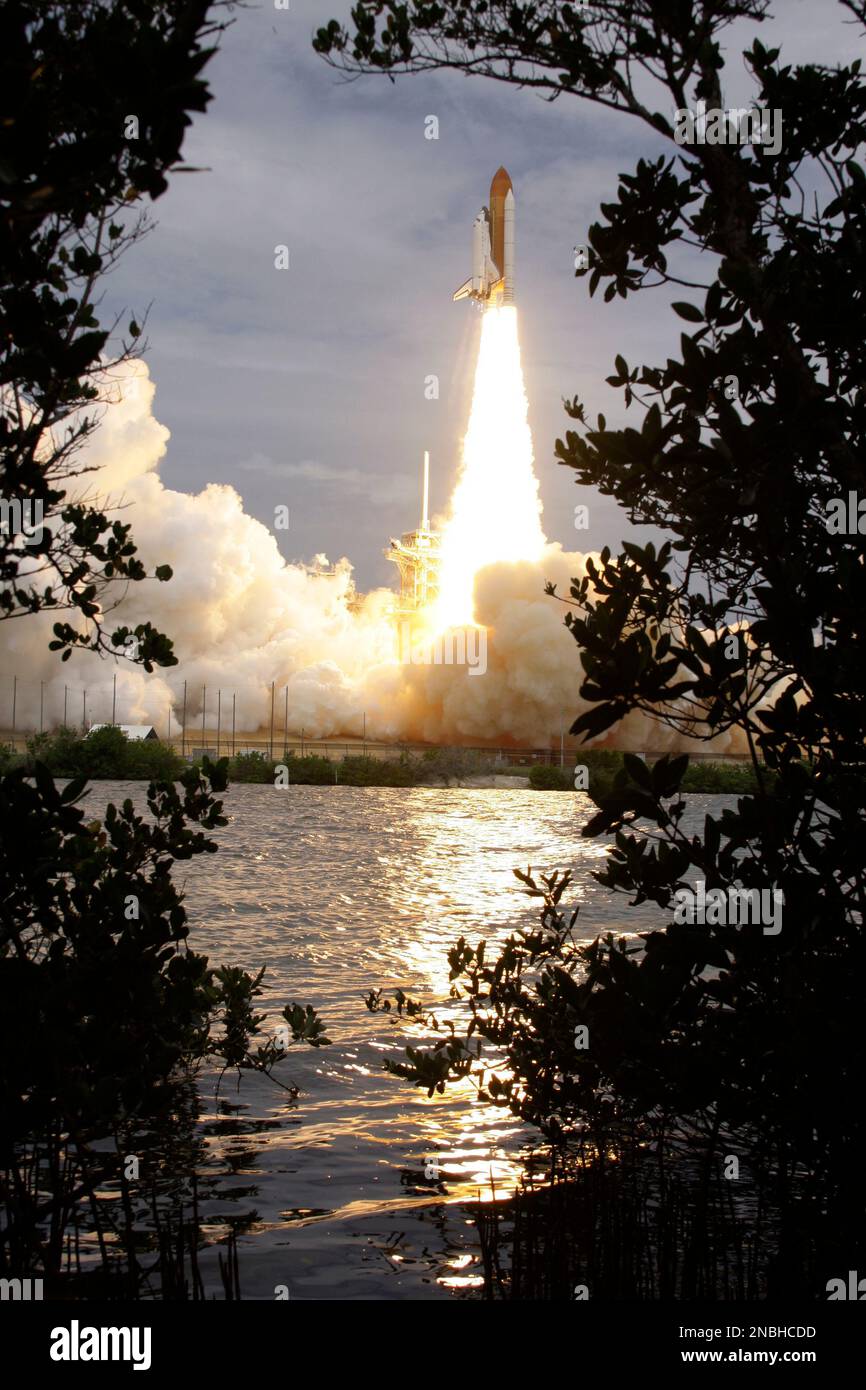 The space shuttle Atlantis lifts off from the Kennedy Space Center ...
