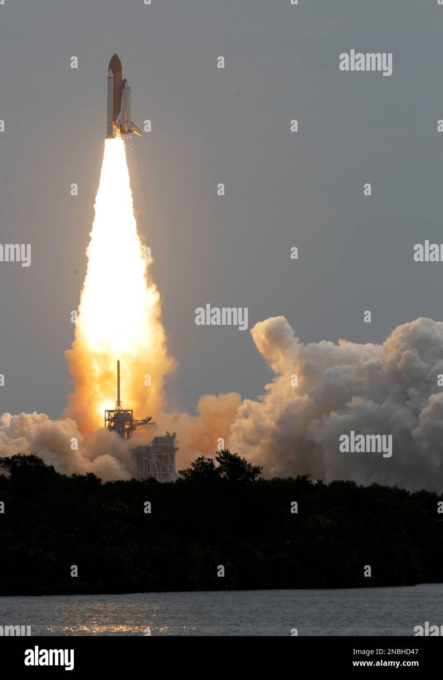 The space shuttle Atlantis lifts off from the Kennedy Space Center ...