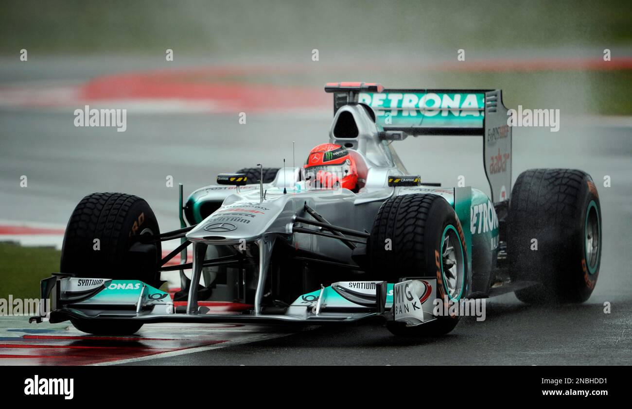 Germany's Mercedes Formula 1 driver Michael Schumacher takes Vale ...