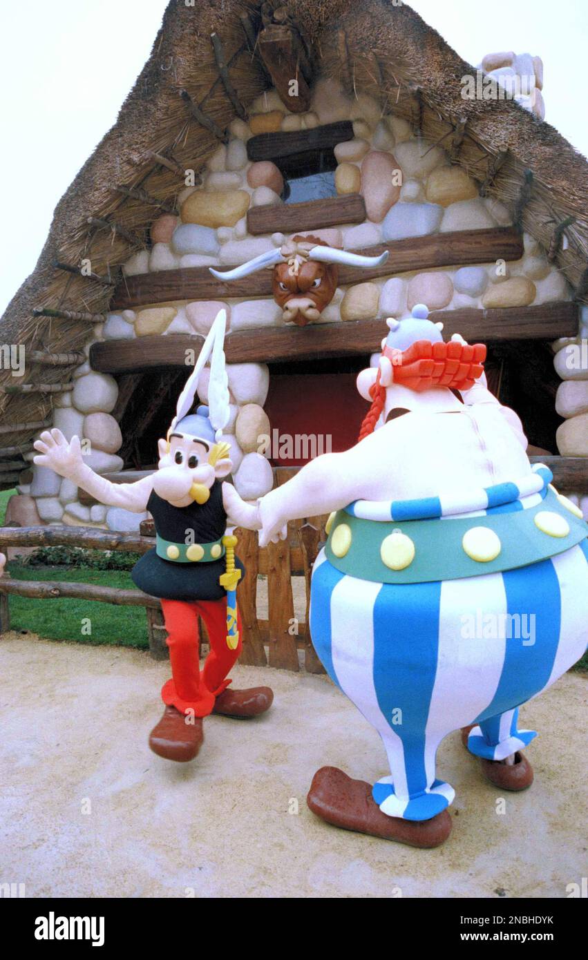 Asterix, left, and Obelisk, two well-known Gallic cartoon characters ...