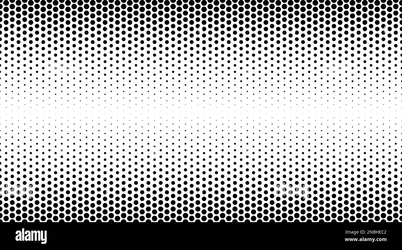 Dotted gradient halftone background. Horizontal seamless dotted pattern ...
