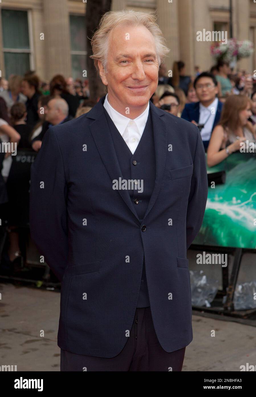 British actor Alan Rickman arrives in Trafalgar Square, in central ...
