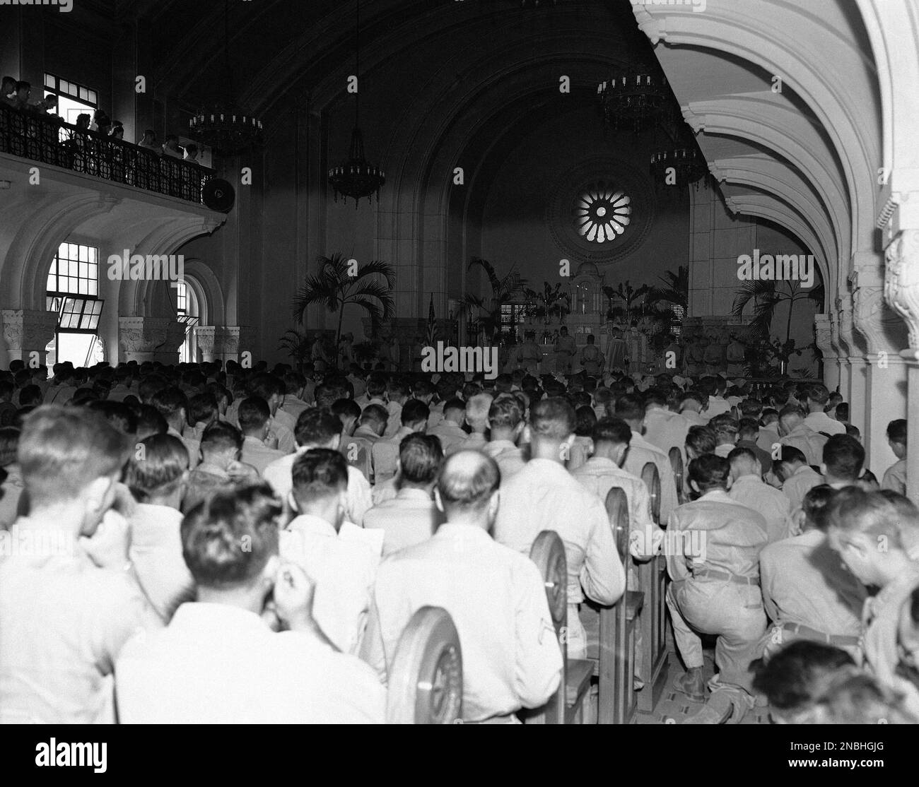 A military mass for soldiers of the 145th and 148th Regiment of the ...