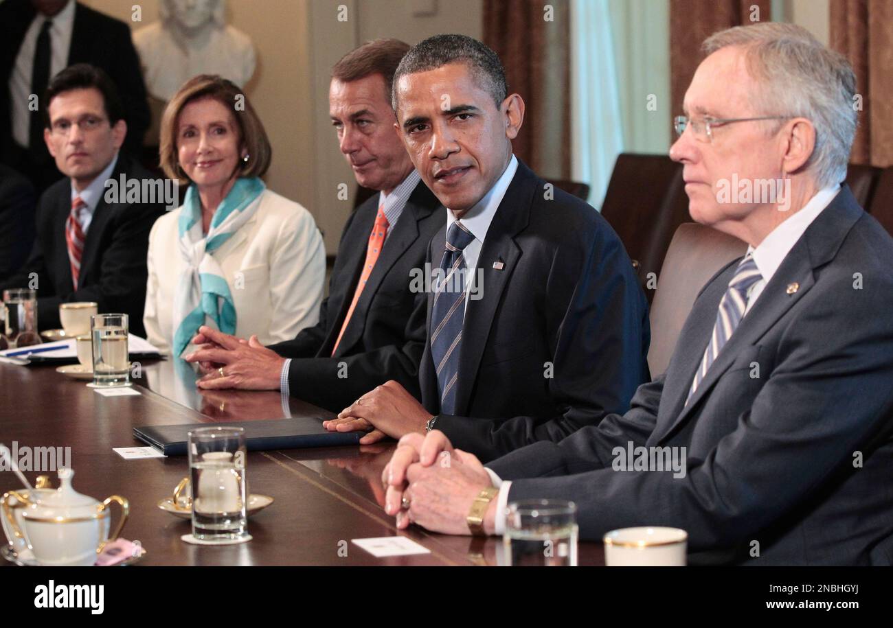 President Barack Obama meets with Congressional leadership in the ...