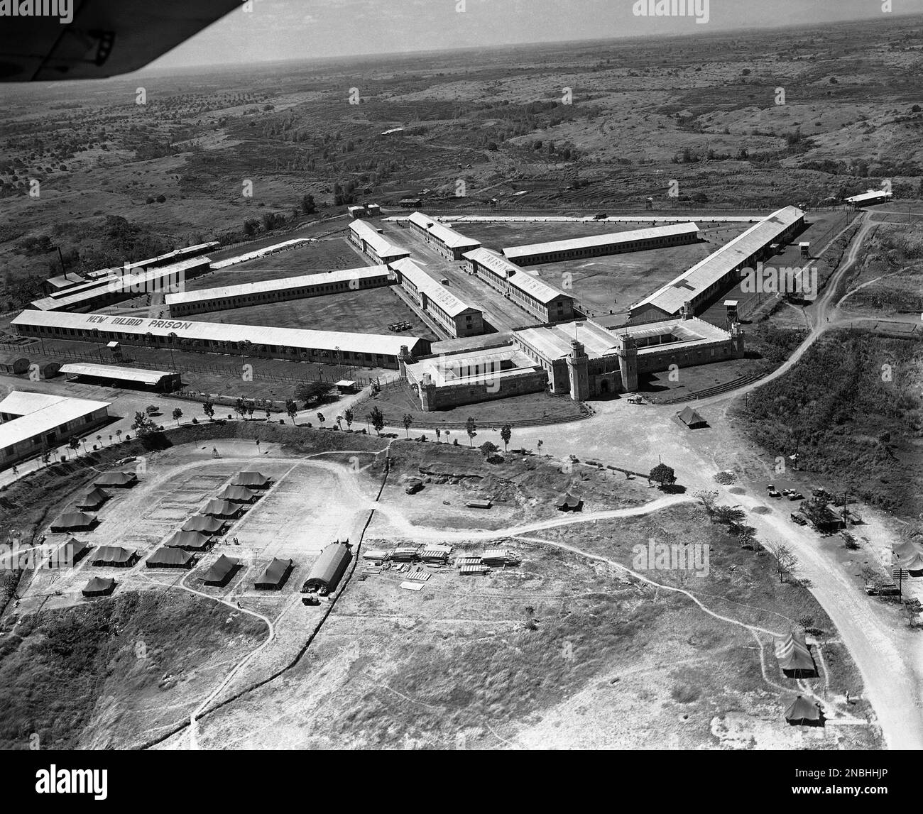 Views of new Bilibid prison near Manila on March 1, 1946, which also ...