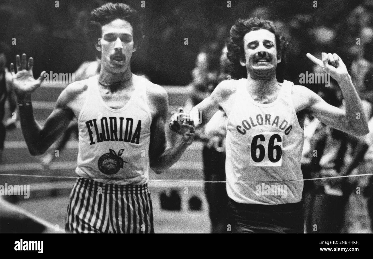 Frank Shorter, (66) is the winner of the Two Mile Run held in ...
