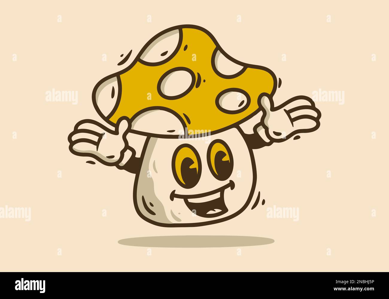 Funny cartoon mushroom face hi-res stock photography and images - Alamy